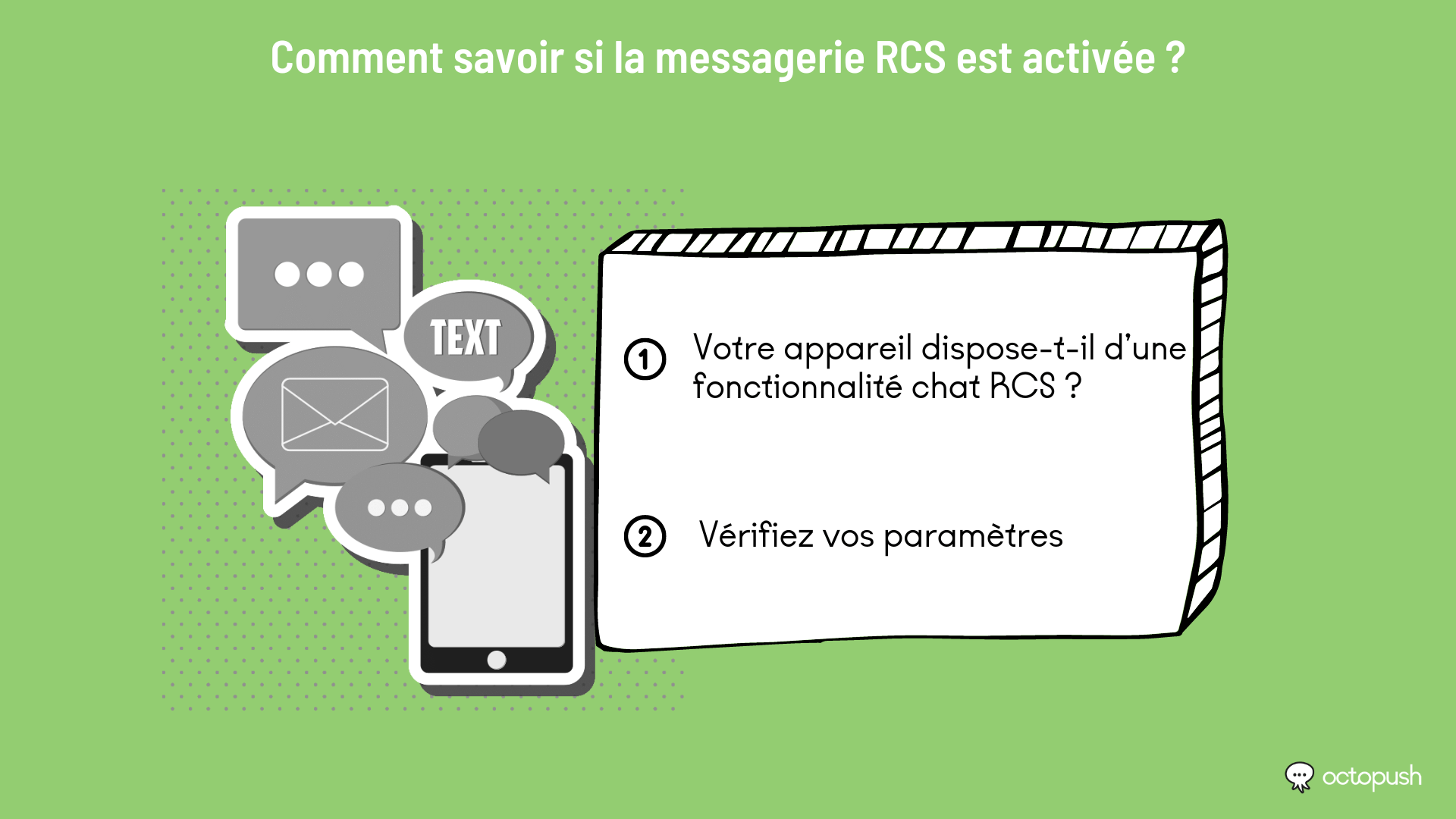 Comment activer RCS message ? - Octopush