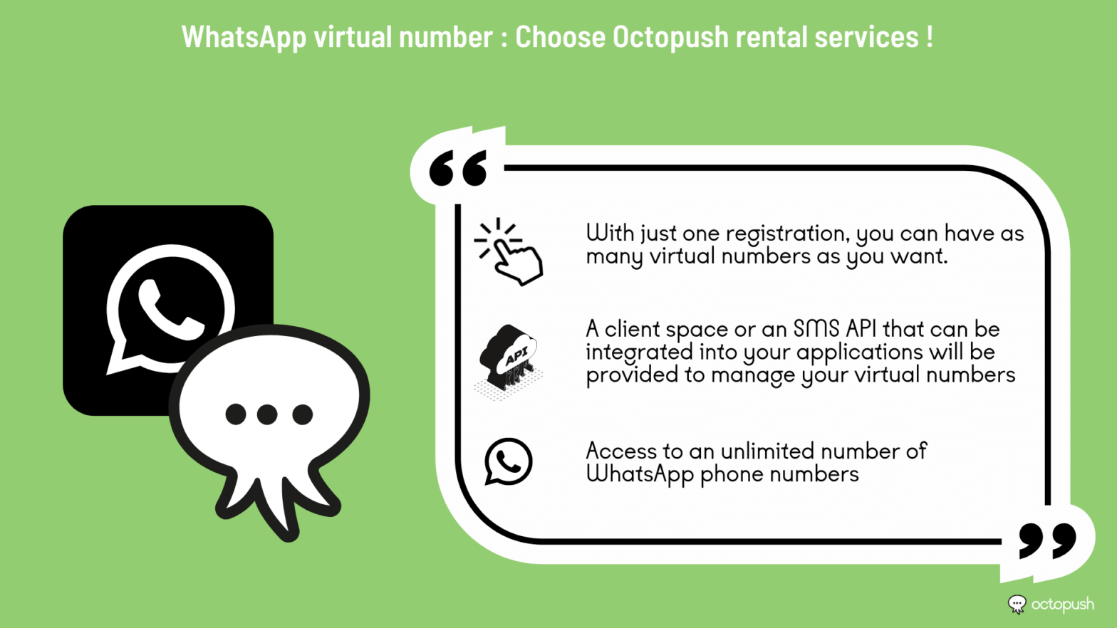 WhatsApp virtual number, what are the advantages? - Octopush WhatsApp virtual number, what are the advantages? - Octopush